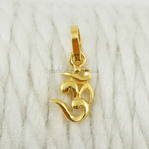 22k Yellow Gold Lord Shiva OM Pendant or Locket Handmade Jewelry for ...