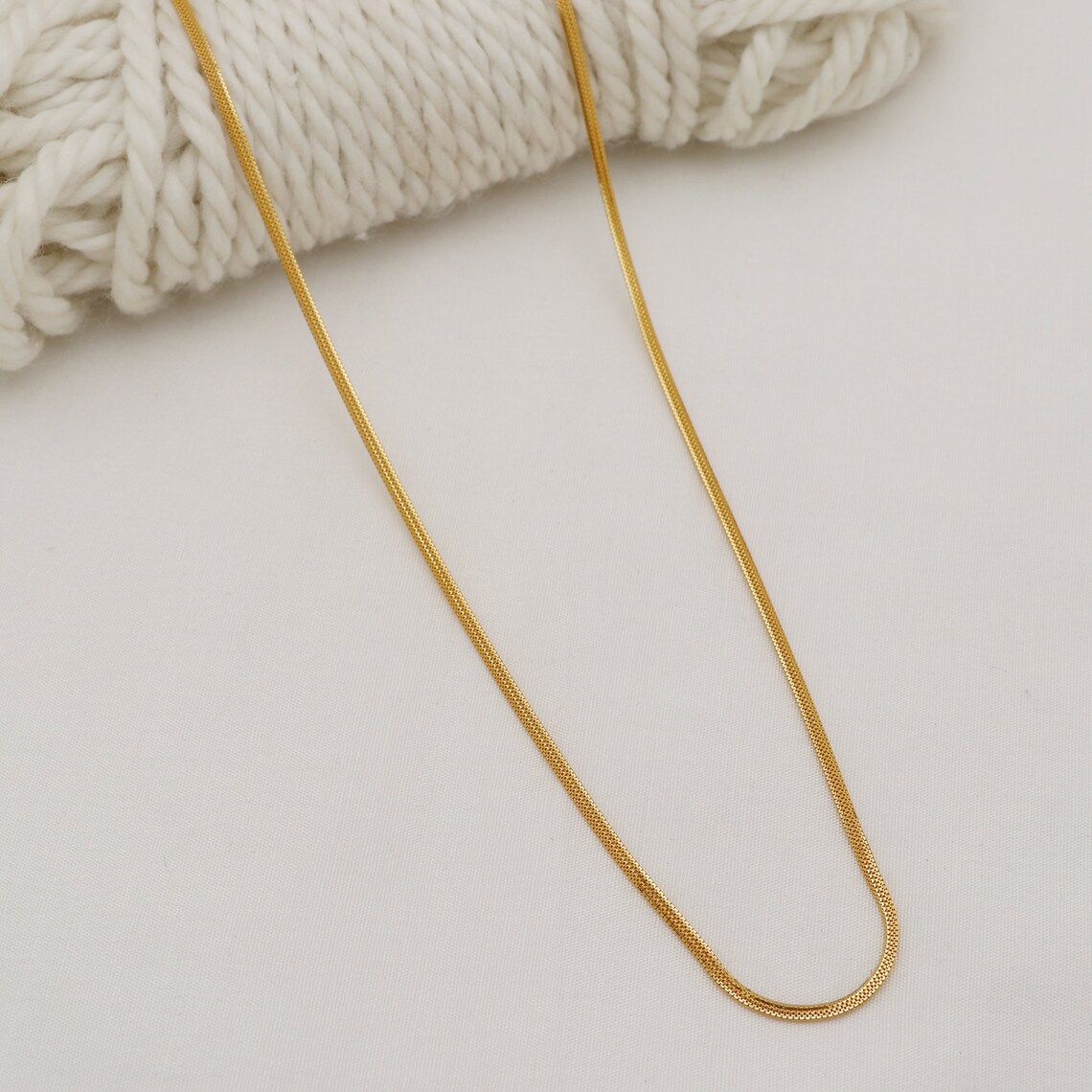 22k Gold Chain Necklace Chain Fine Gold Handmade Women - Etsy