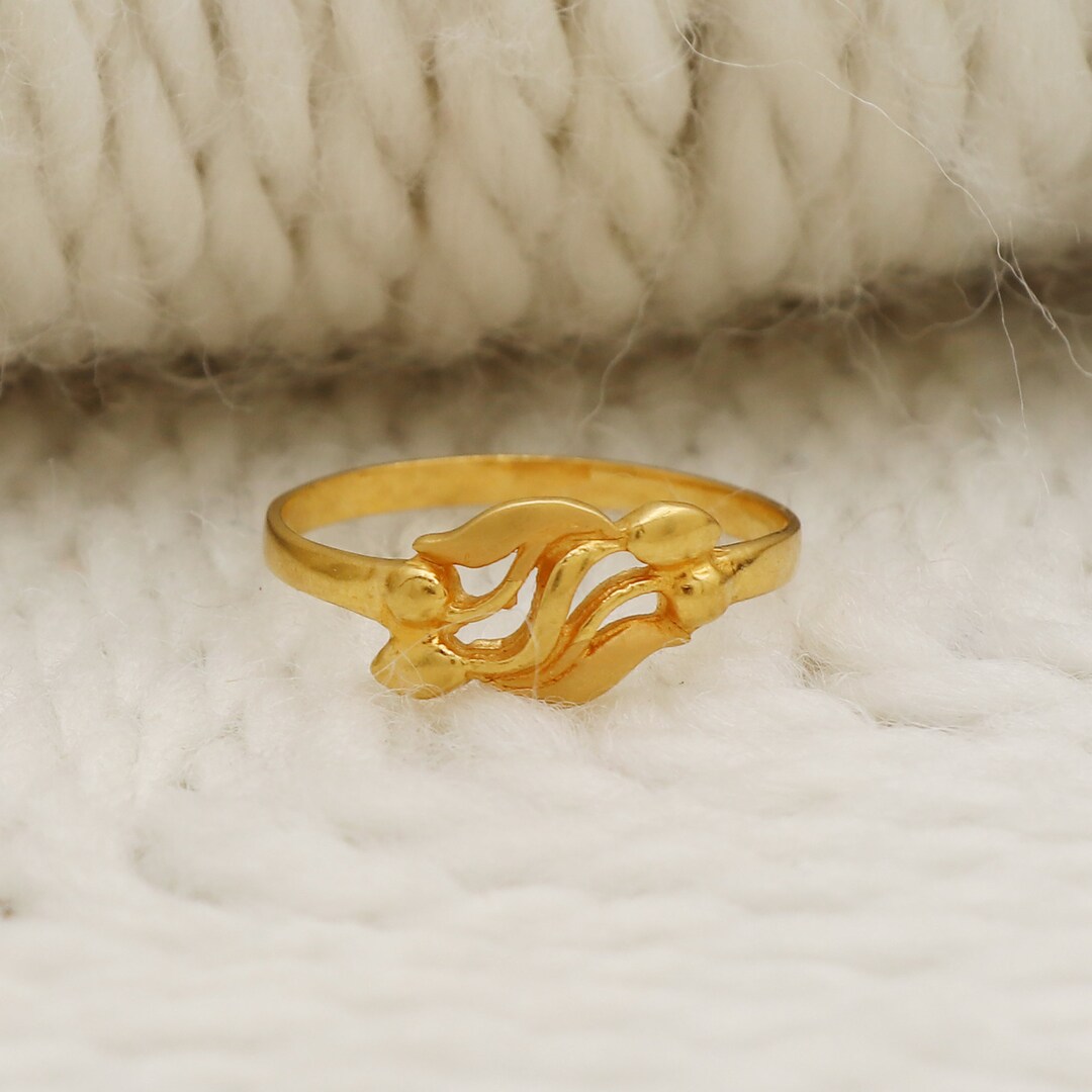 22k Gold Ring 22kt Solid Gold Ring Handmade Gold Jewelry - Etsy