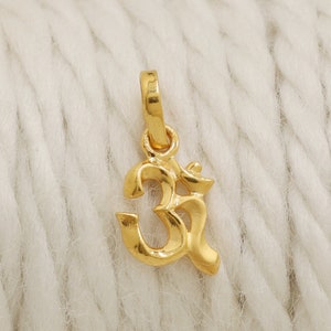 22k Yellow Gold Lord Shiva OM Pendant or Locket Handmade Jewelry for ...
