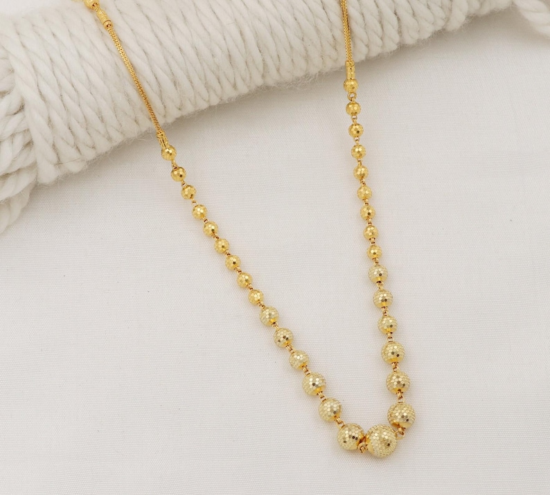 Disco Beads Chain Fine Crafted 22k Gold Handmade Chain Fine Gold ...