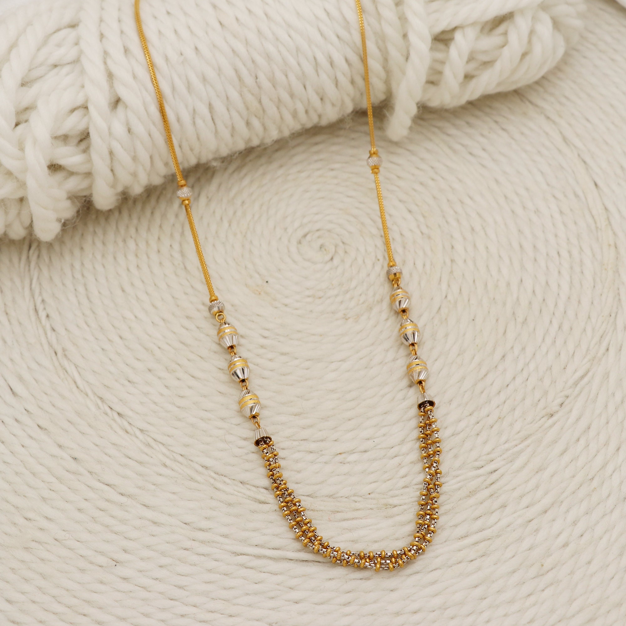 22k Gold Chain Necklace Chain Fine Gold Handmade Women - Etsy