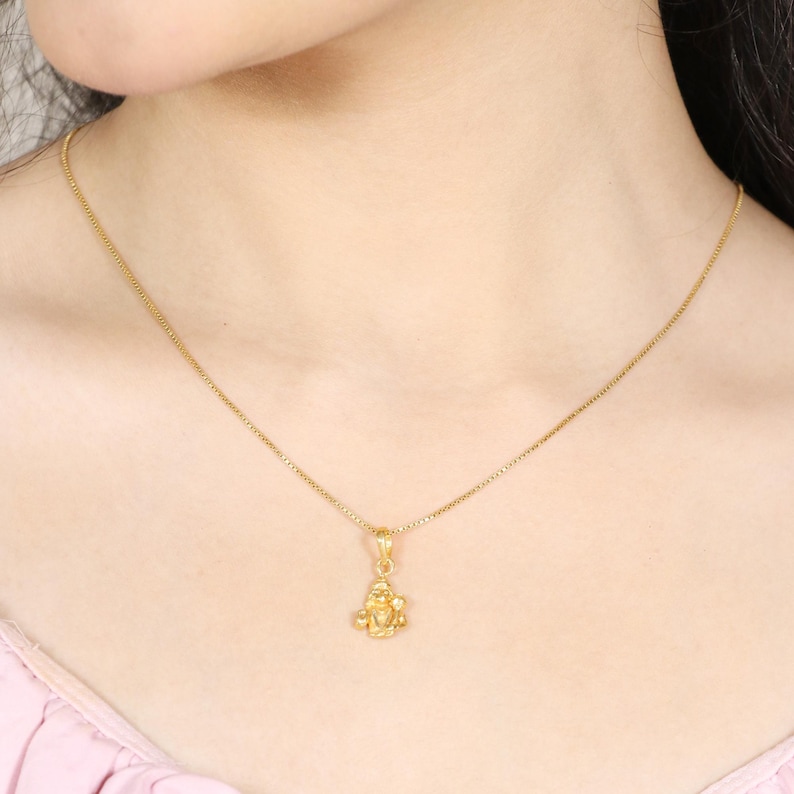 22k Yellow Gold Lord Hanuman Ji Pendant or Locket Only, Handmade Indian ...