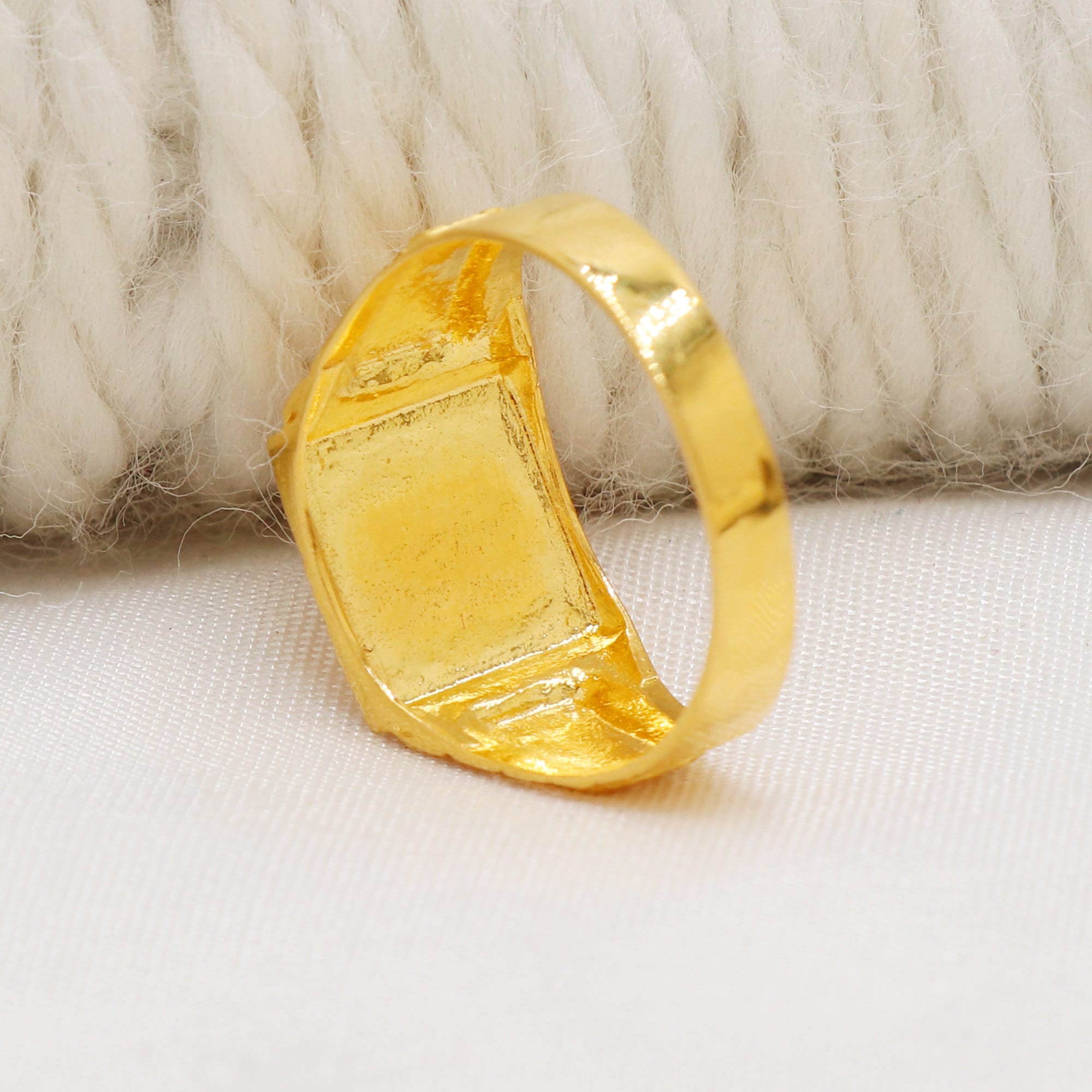 22k Hallmark Gold Handmade Indian Ring , Luxurious Jewelry, Gift, Real ...