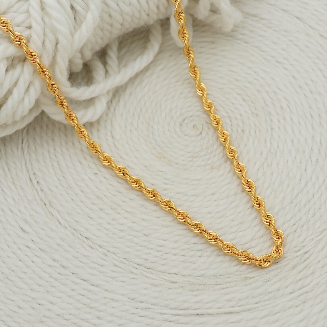 Rope Chain Fine Crafted 22k Gold Handmade Chain Fine Gold Hallmark ...