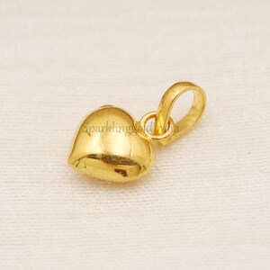 22k Yellow Genuine Gold Heart Shape Pendant or Locket Handmade Jewelry ...