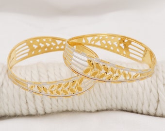 22k Gold Bangle Bracelet, Fine Gold Handmade Women Jewelry, Indian Jewellery, Gift, Real Gold ...