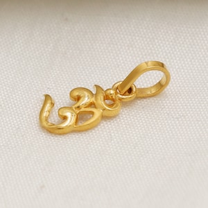 22k Yellow Gold Lord Shiva OM Pendant or Locket Handmade Jewelry for ...
