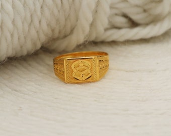 22k Gold Ring Handmade Jewelry Indian Gift Real Gold - Etsy