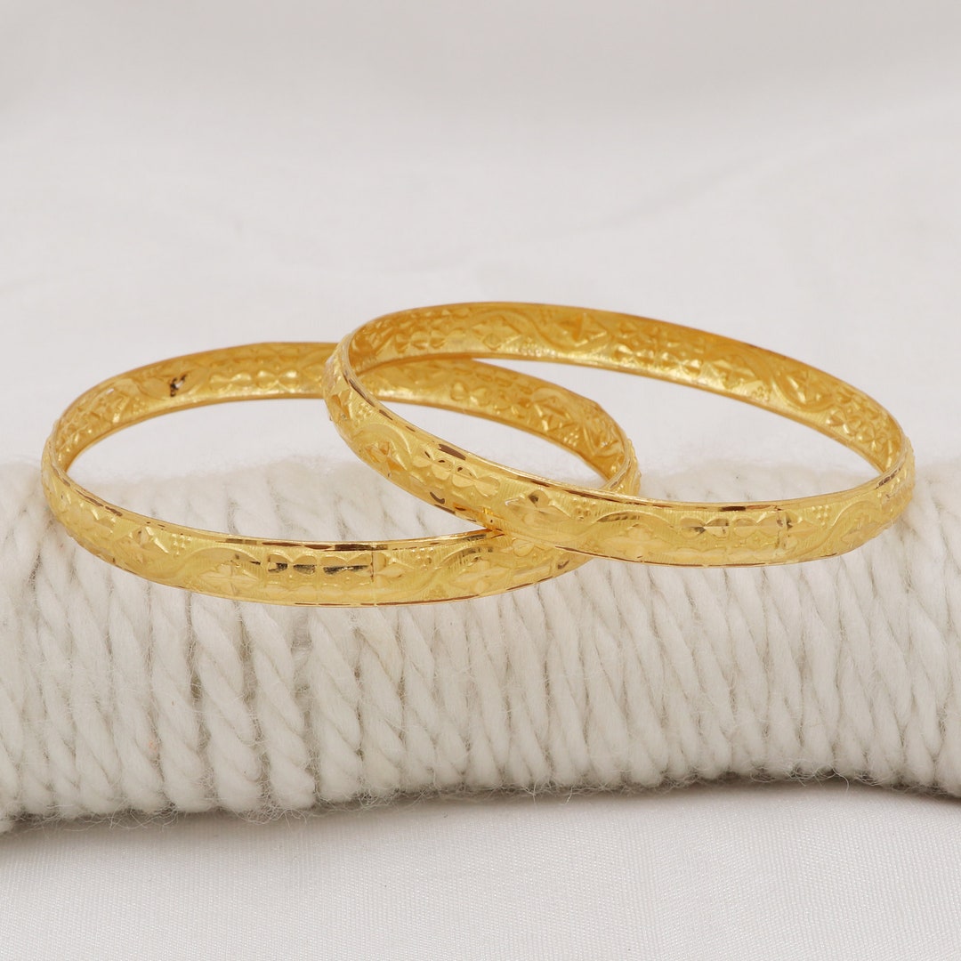 22k Gold Bangle Bracelet Fine Gold Handmade Women Jewelry, Indian Jewellery, Gift, Real Gold ...