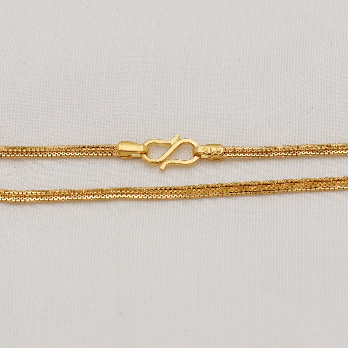 22k Gold Chain Necklace Chain Fine Gold Handmade Women - Etsy