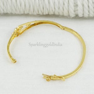 22k Gold Bangle Bracelet, Fine Gold Handmade Women Jewelry, Indian Jewellery, Gift, Real Gold ...