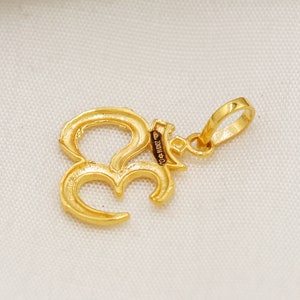 22k Yellow Gold Lord Shiva OM Pendant or Locket Handmade Indian Gold ...