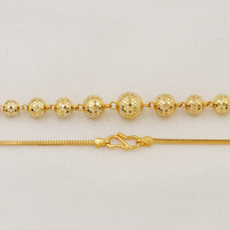 Disco Beads Chain Fine Crafted 22k Gold Handmade Chain Fine Gold ...