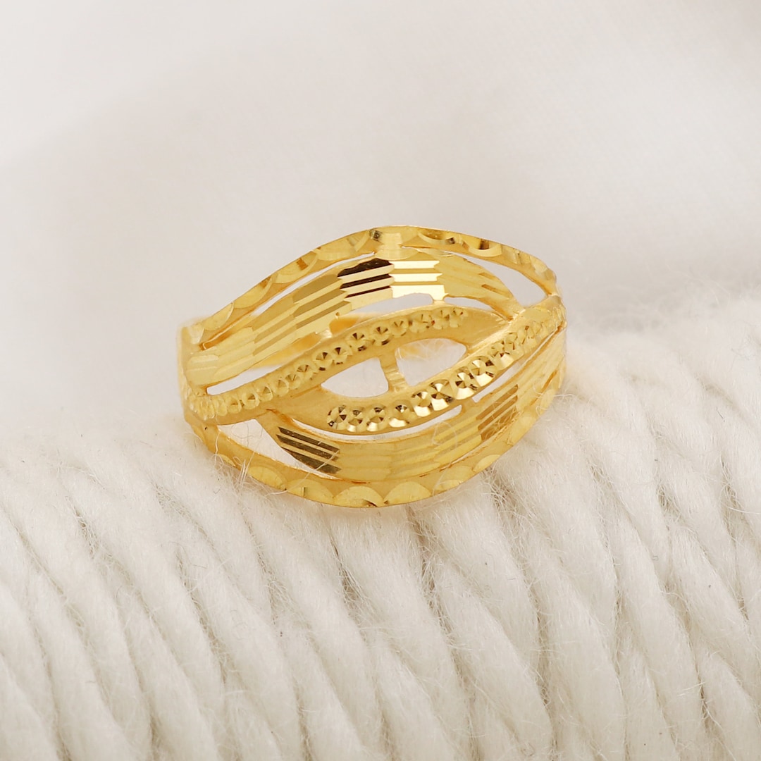 22k Genuine Gold Ring, Handmade Jewelry, Indian, Gift, Real Gold, Women ...