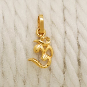 22k Yellow Gold Lord Shiva OM Pendant or Locket Handmade Jewelry for ...