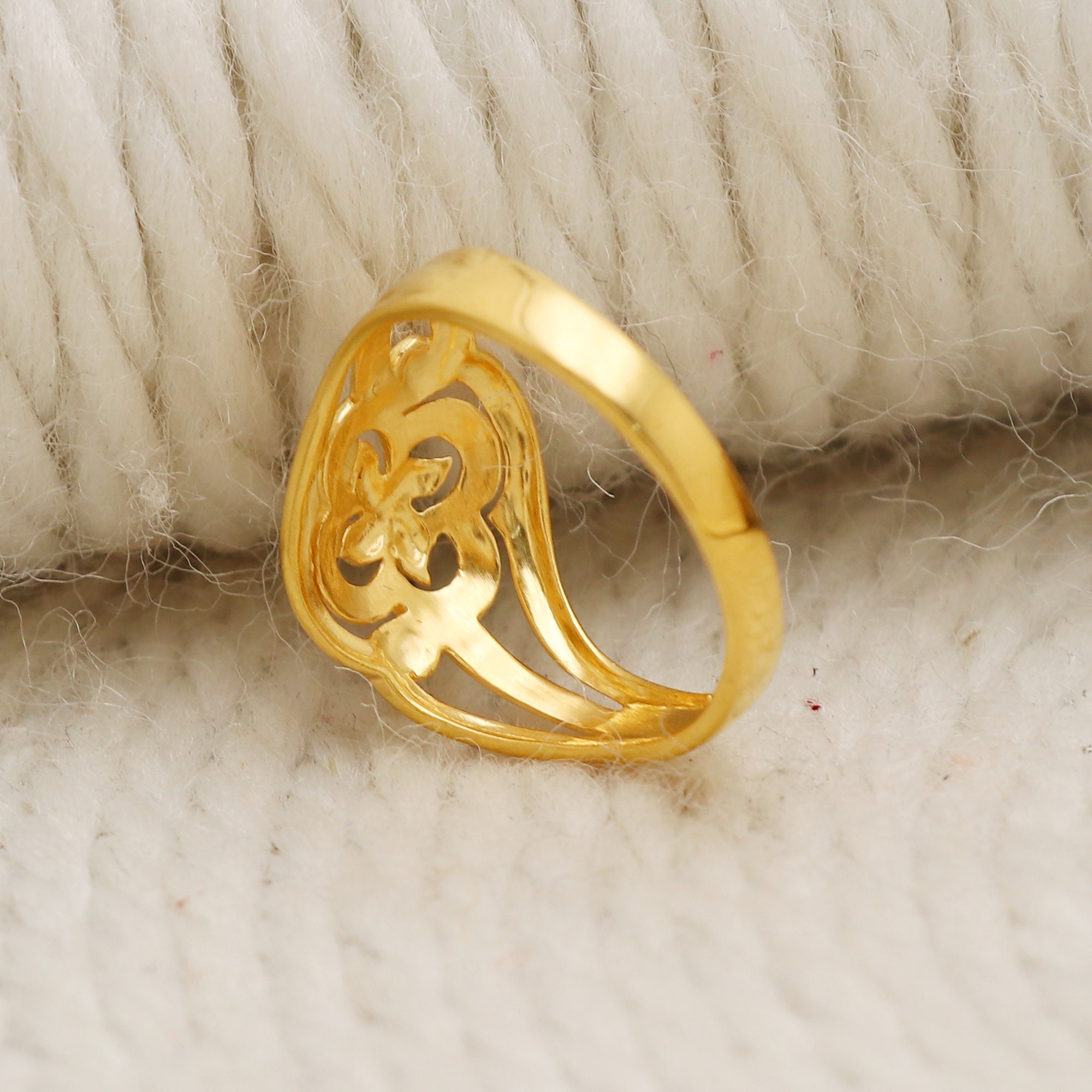 22k Genuine Gold Ring, Handmade Jewelry, Indian, Gift, Real Gold, Women ...