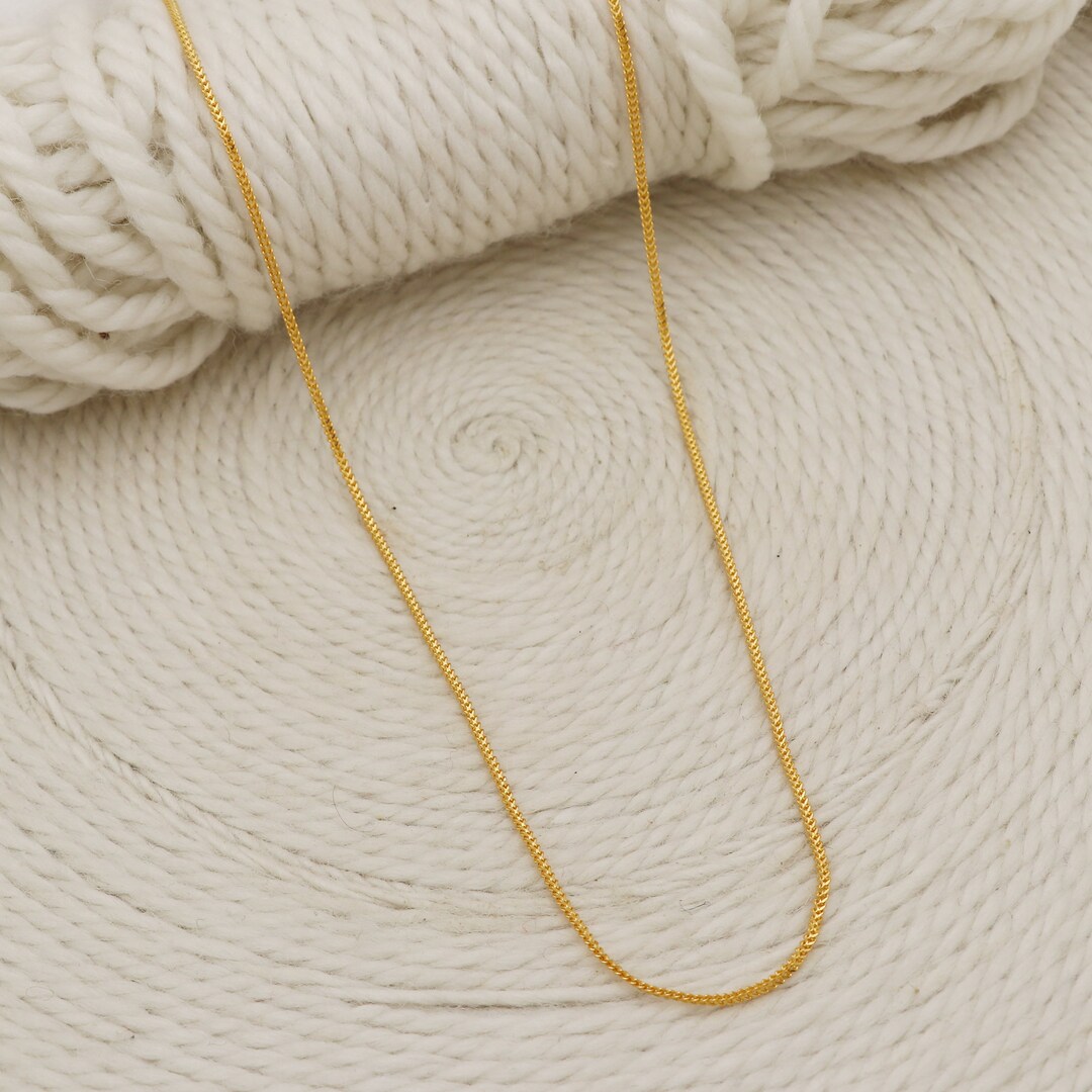 Foxtail Chain Fine Crafted 22k Gold Handmade Chain Fine Gold Hallmark ...
