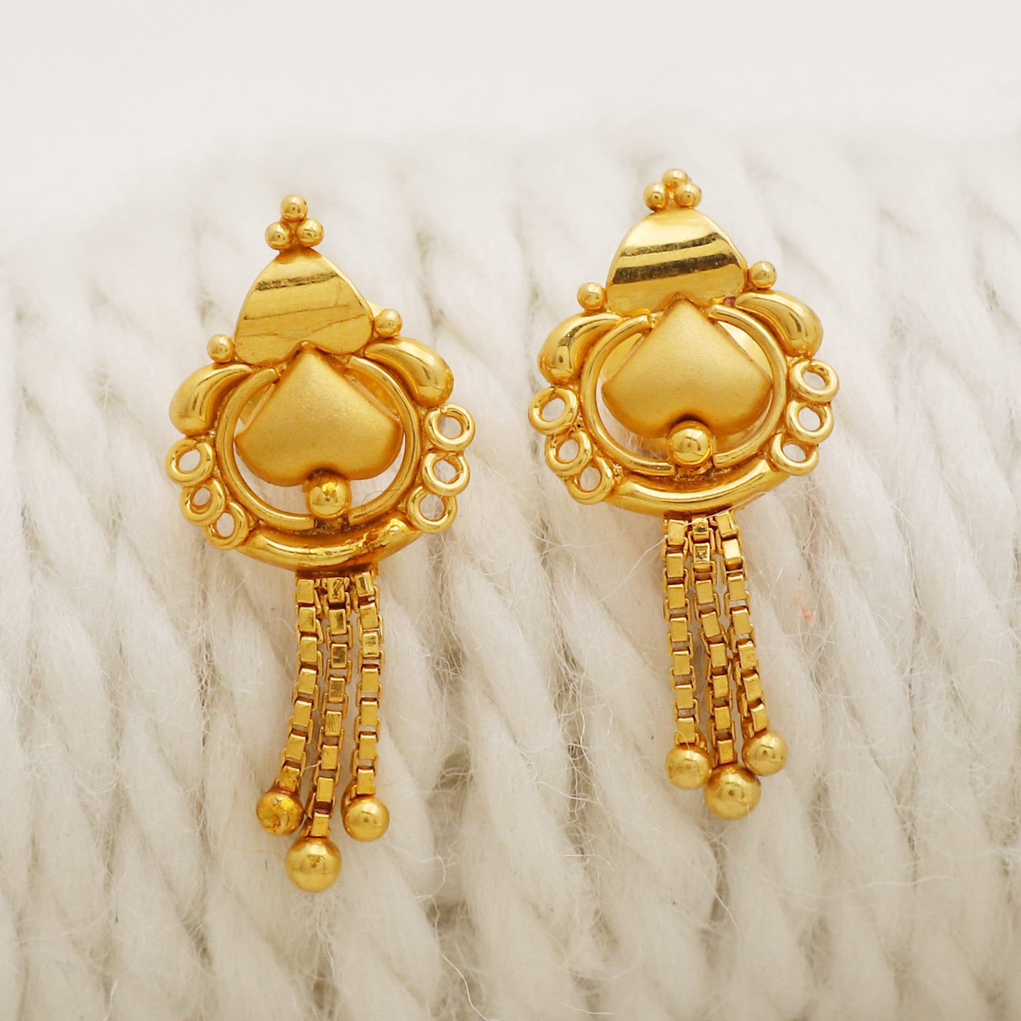 22k gold earrings online shopping store