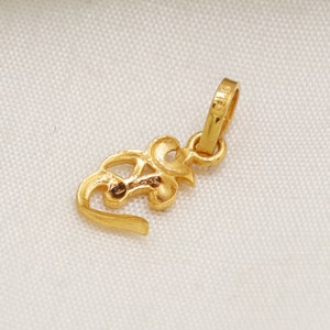22k Yellow Gold Lord Shiva OM Pendant or Locket Handmade Jewelry for ...