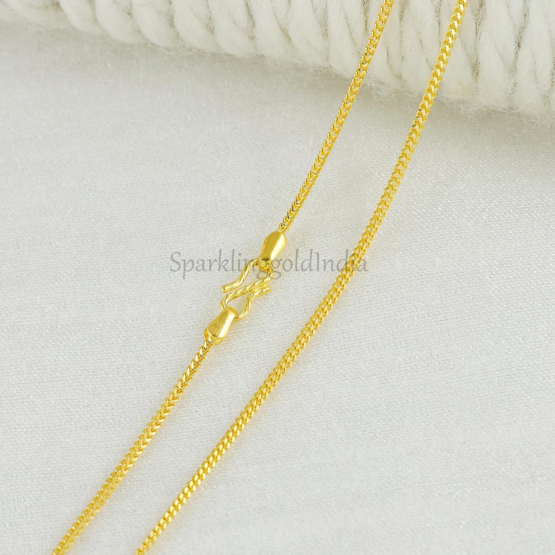 22k Yellow Gold Chain, Hallmark, Stylish Wedding Collection Indian ...