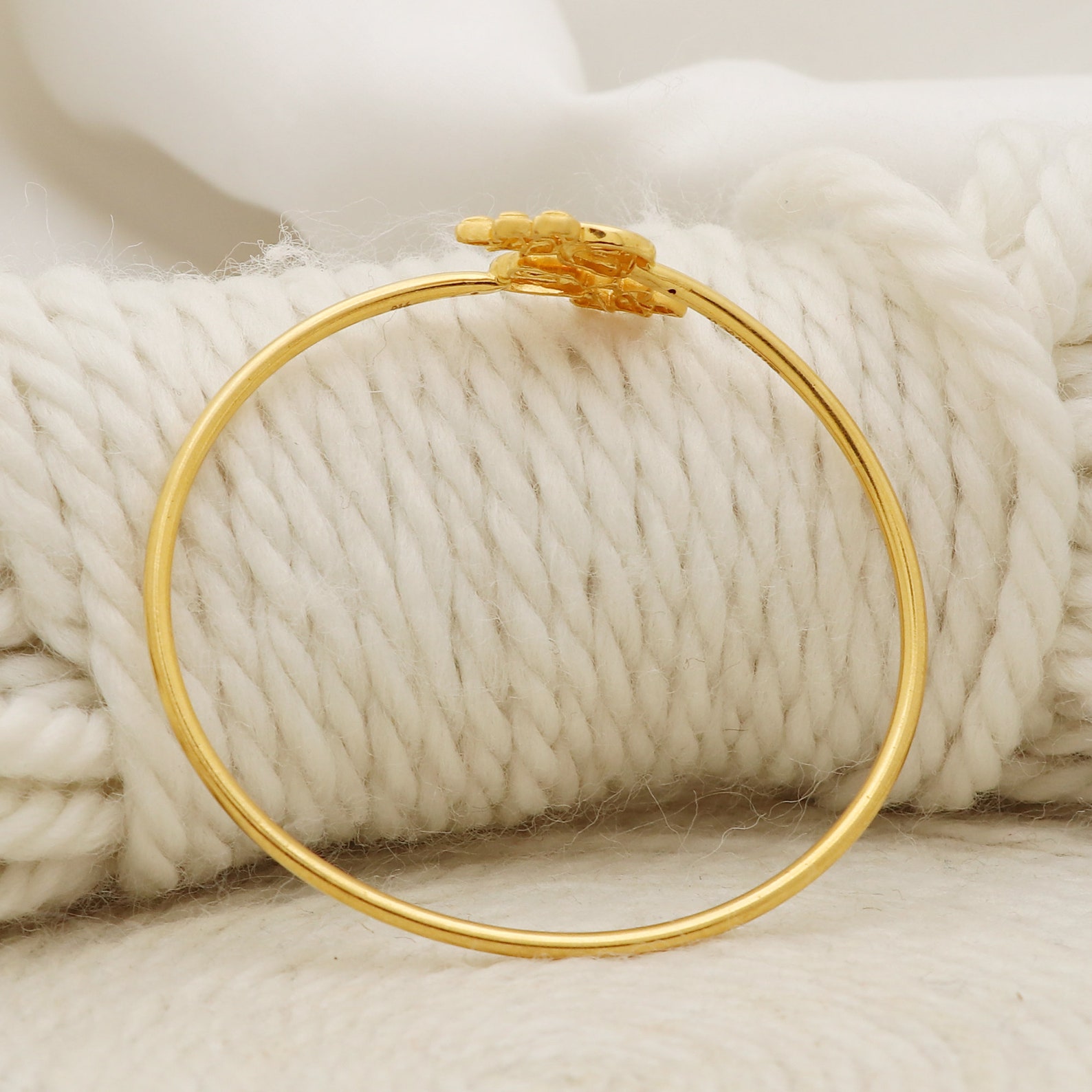 22k Gold Bangle Bracelet Fine Gold Handmade Women Jewelry - Etsy