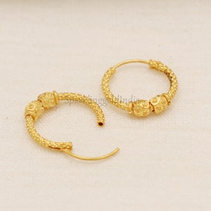 Gold Bali Earrings for Women in 22k Solid Indian Gold - Etsy