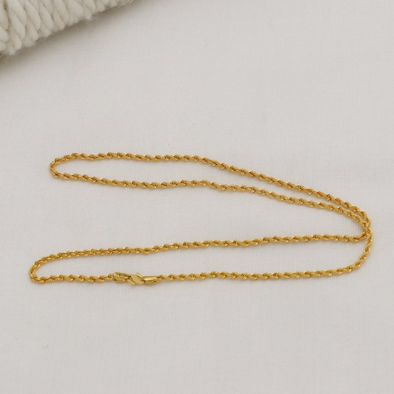 22k Gold Chain Necklace Chain, Fine Gold Handmade Women Wedding Jewelry ...