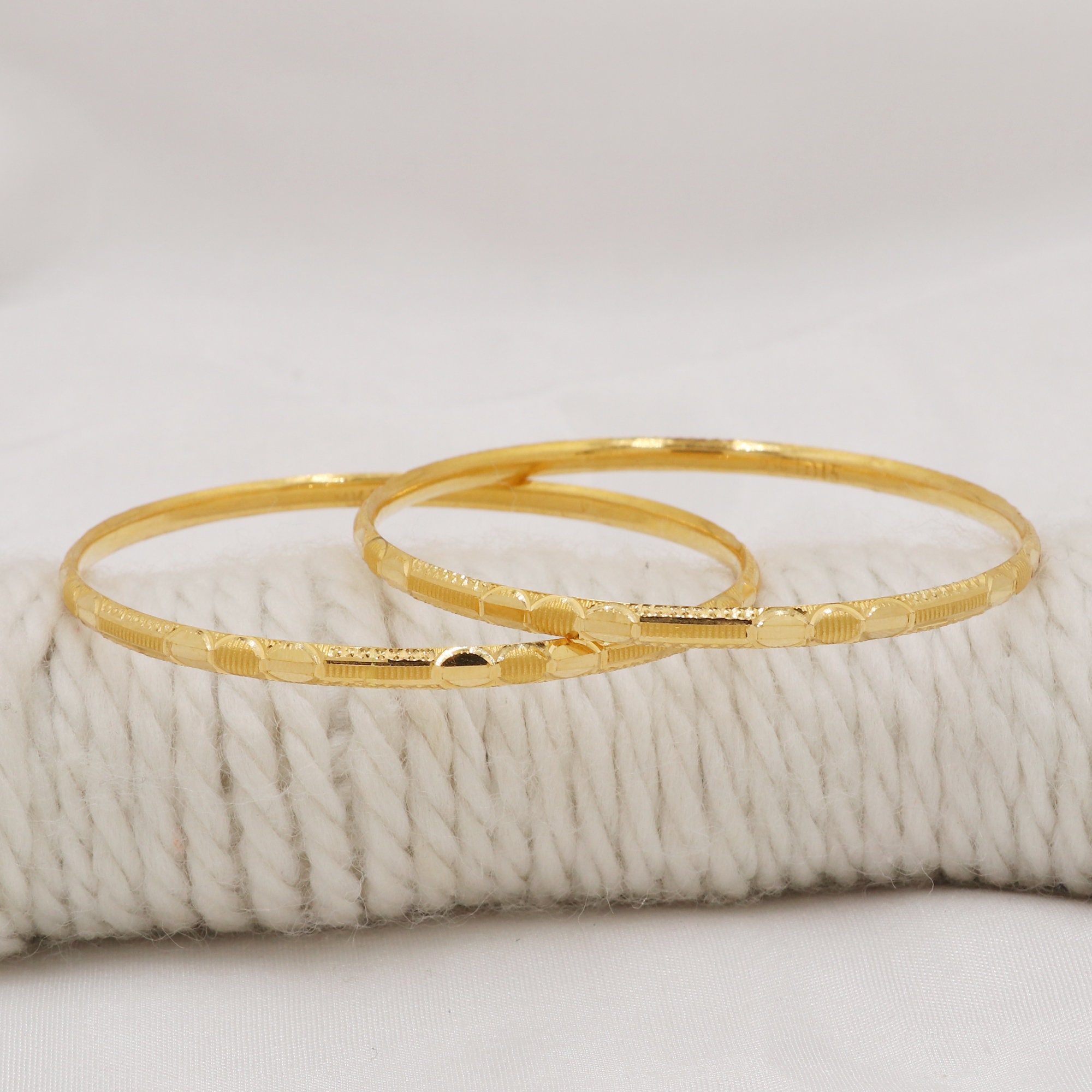 22k Gold Bangle Bracelet, Fine Gold Handmade Women Jewelry, Indian Jewellery, Gift, Real Gold ...