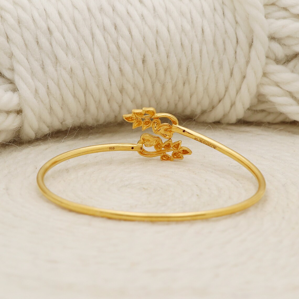 22k Gold Bangle Bracelet Fine Gold Handmade Women Jewelry - Etsy