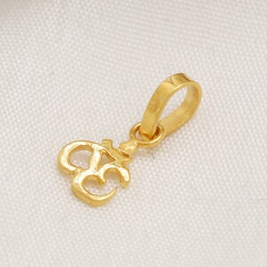 22k Yellow Gold Lord Shiva OM Pendant or Locket Handmade Light Weight ...