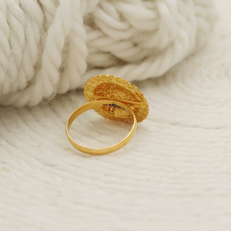 22k Gold Ring Handmade Jewelry Indian Gift Real Gold - Etsy