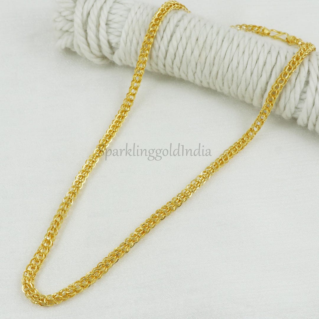 Handmade 22k Gold Chain Necklace Chain, Fine Gold Women Wedding Jewelry ...