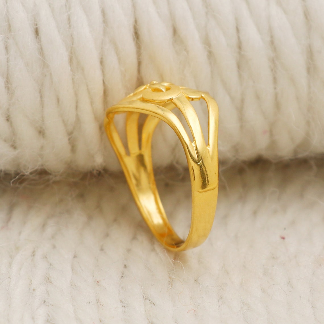 22k Genuine Gold Ring, Handmade Jewelry, Indian, Gift, Real Gold, Women ...