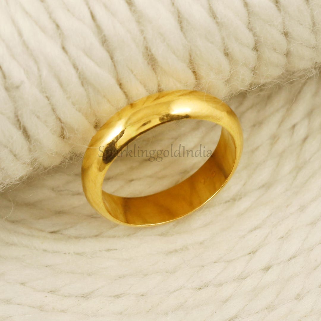 22k 916 Gold Handmade Ring , Band Ring, Gold Jewelry OS3778 - Etsy