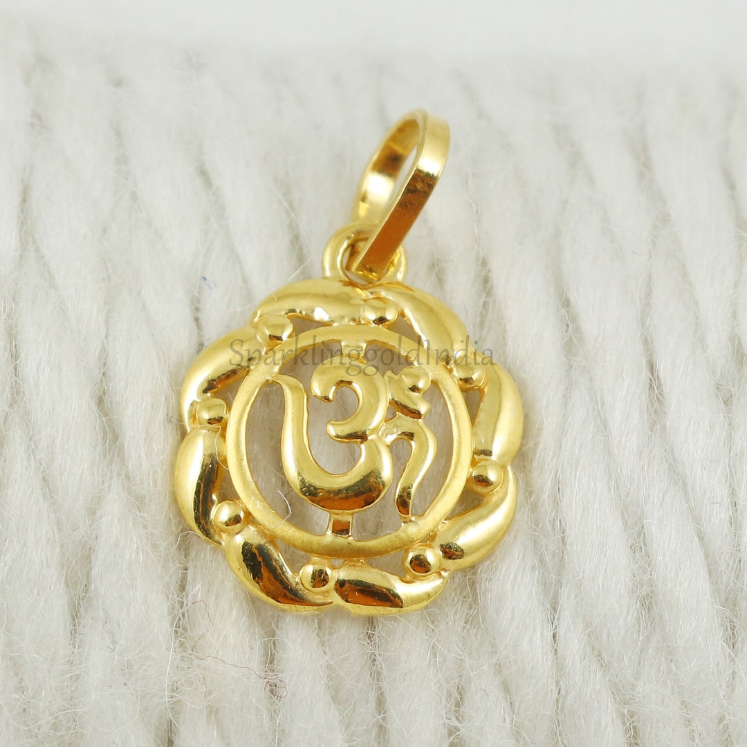 OM 22k Yellow Gold Lord Shiva Pendant or Locket Handmade Jewelry for ...