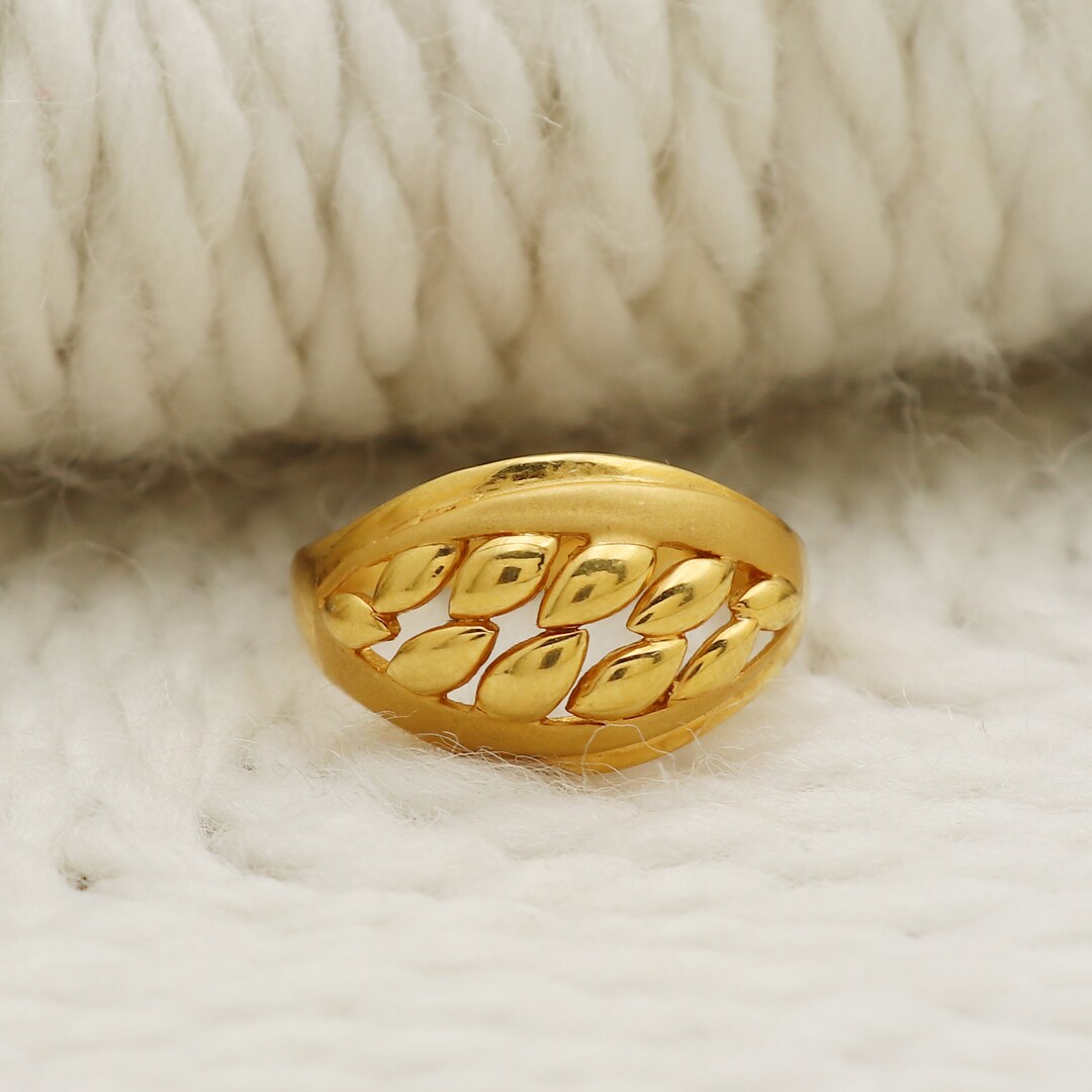 22k Gold Ring, Handmade Jewelry, Indian, Gift, Real Gold, Women Gold ...