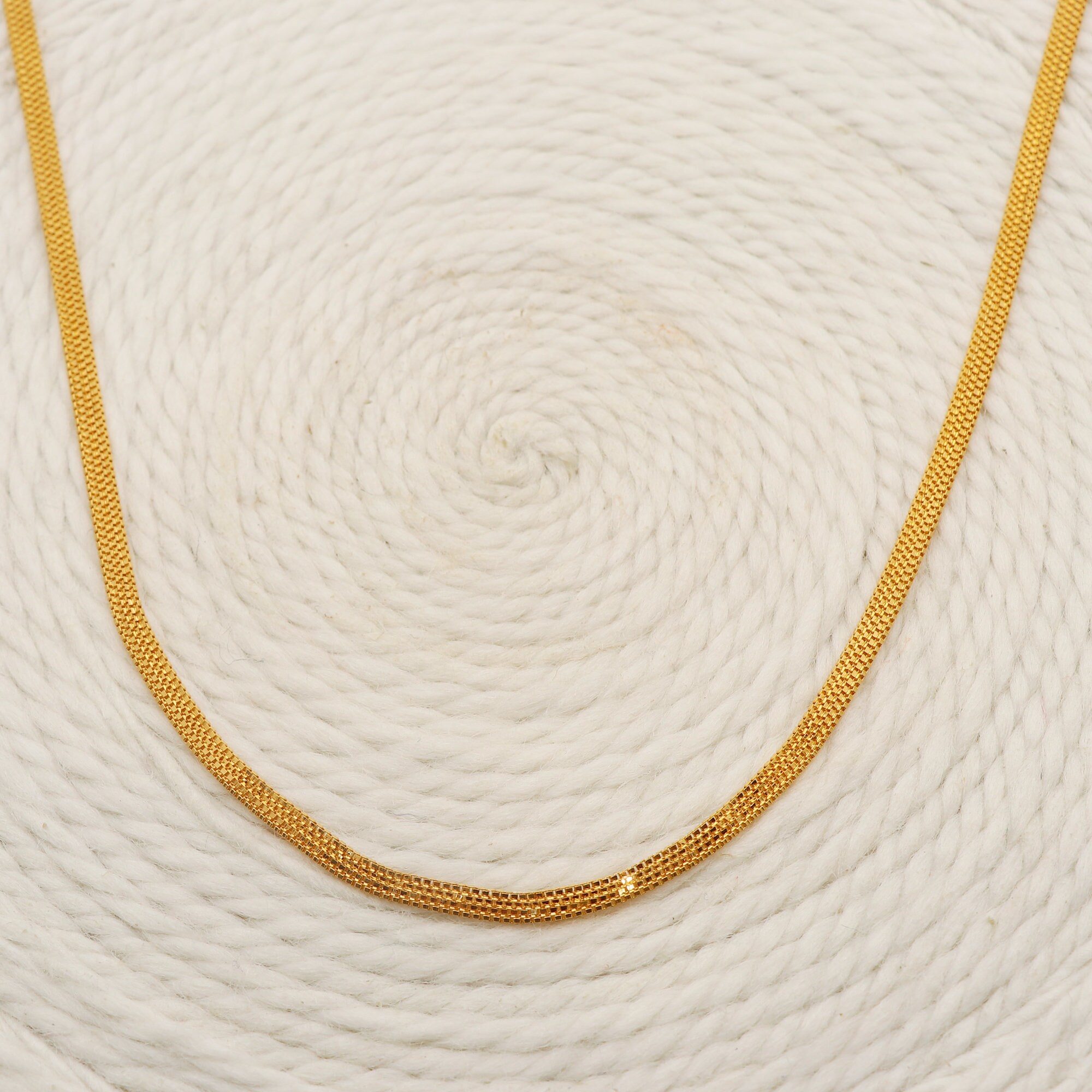 Snake Mesh Style Chain Fine Crafted 22k Gold Handmade Chain Fine Gold ...