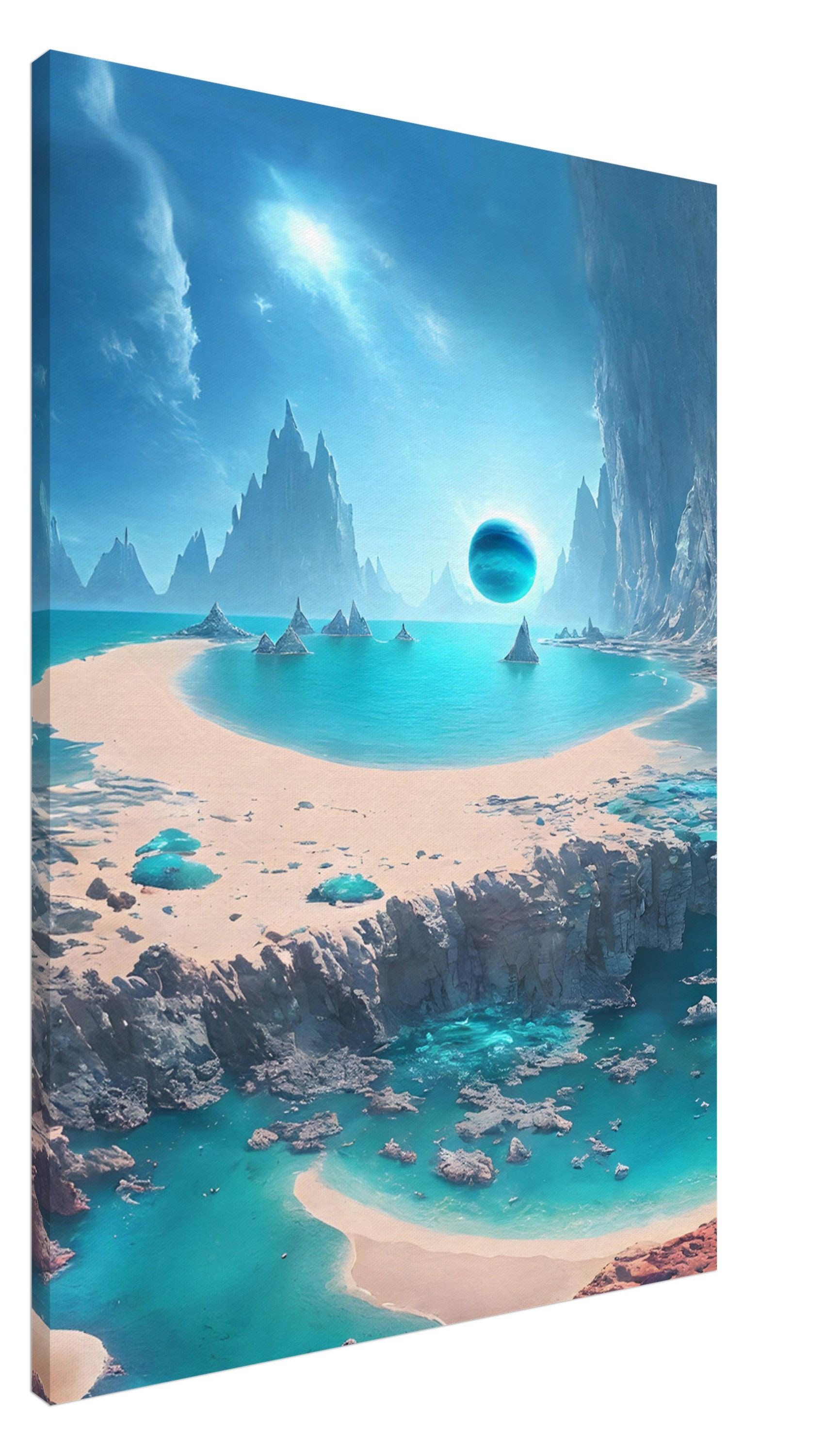 Neptune Rising - Original Art by Alina Imperato, Unique, Blue ...