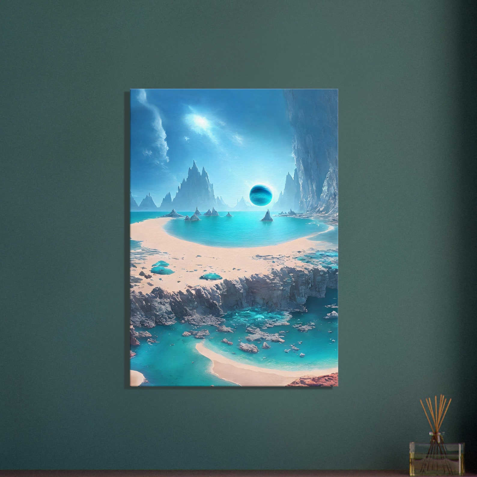 Neptune Rising - Original Art by Alina Imperato, Unique, Blue ...