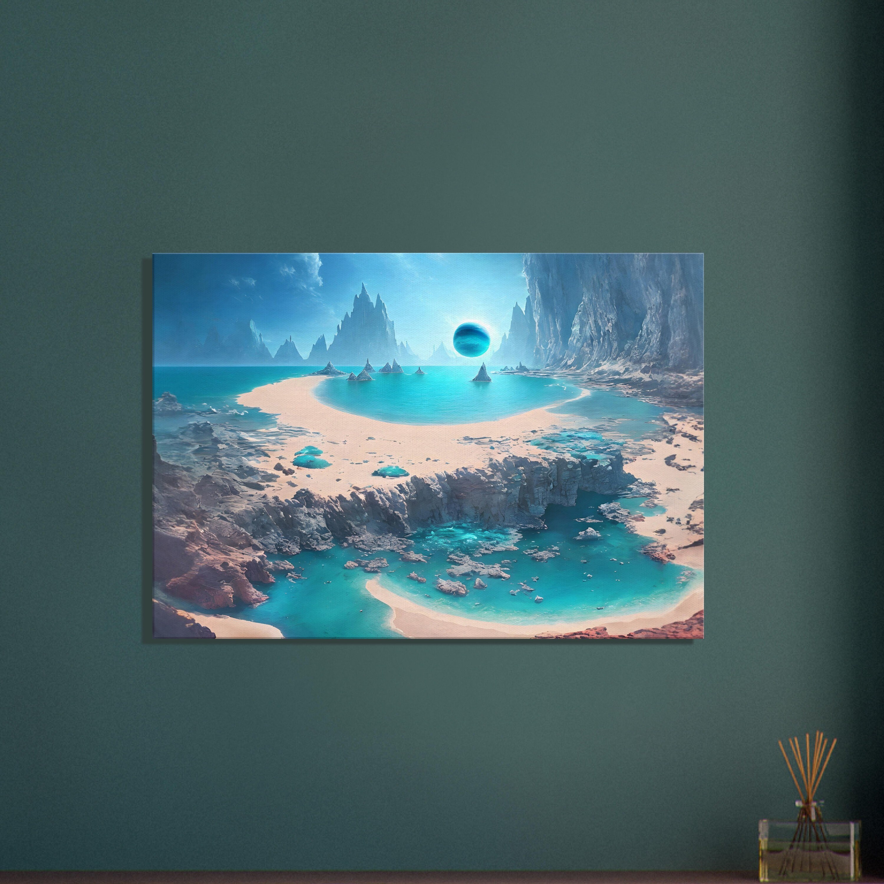 Neptune Rising - Original Art by Alina Imperato, Unique, Blue ...