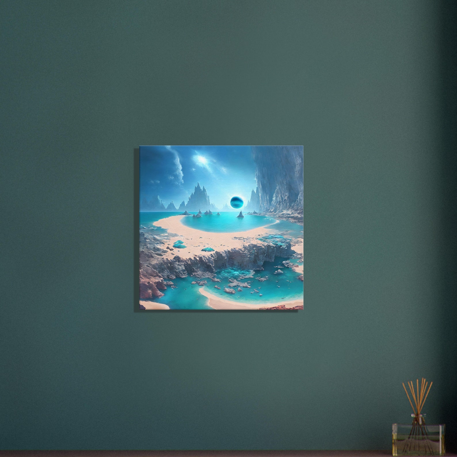 Neptune Rising - Original Art by Alina Imperato, Unique, Blue ...