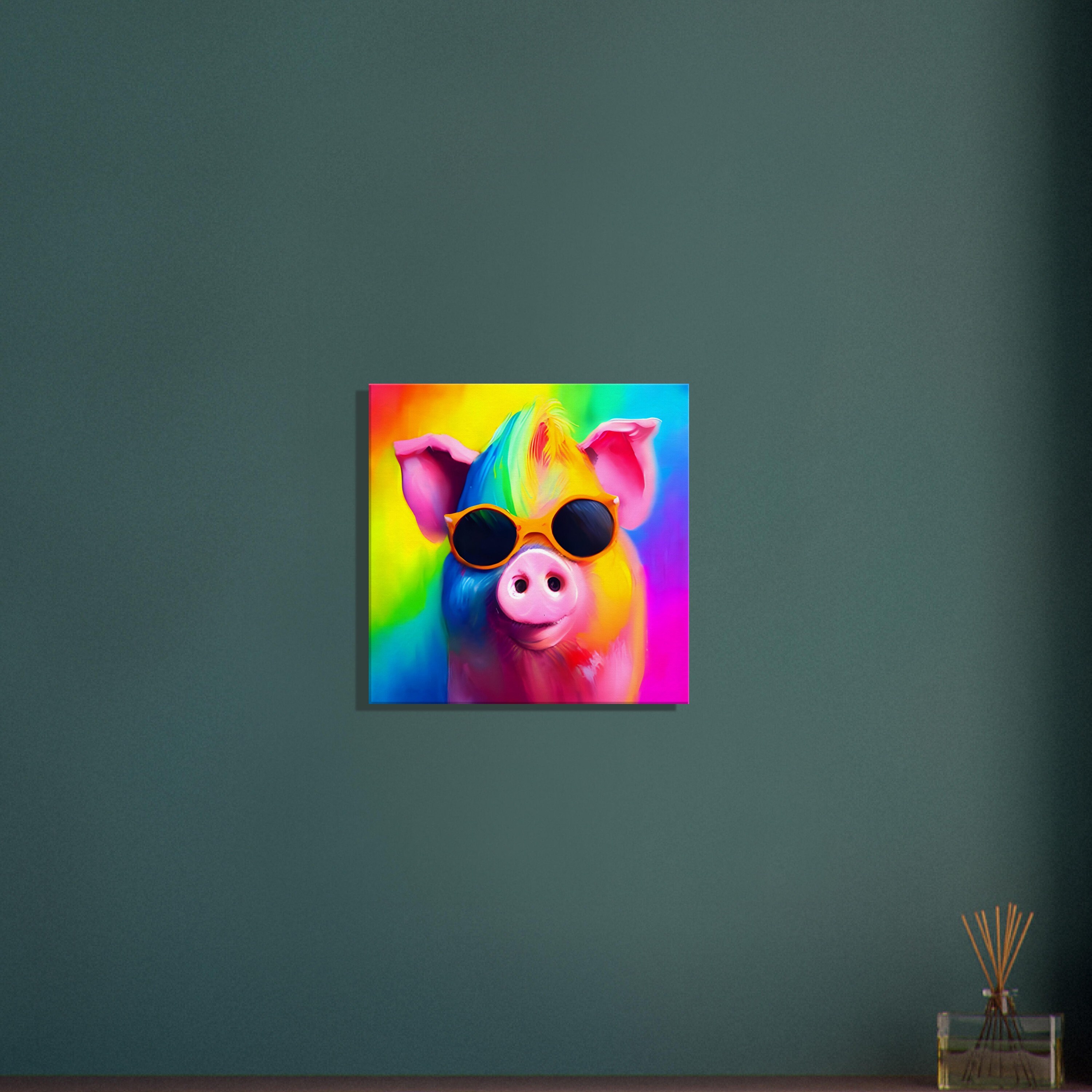 Arthur the Pig Original Art by Alex Iverston, Abstract, Neon, Unique ...