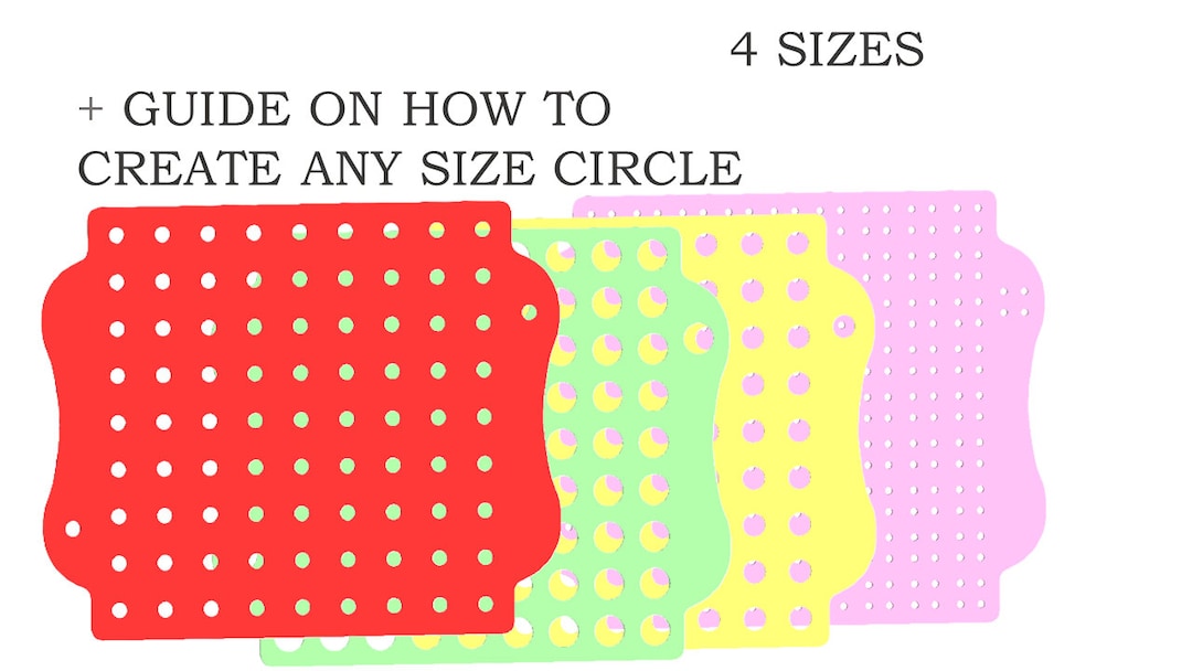 Circle Stencil Set - Sprinkle Stencil STL - Round Stencil, 4 Sizes ...
