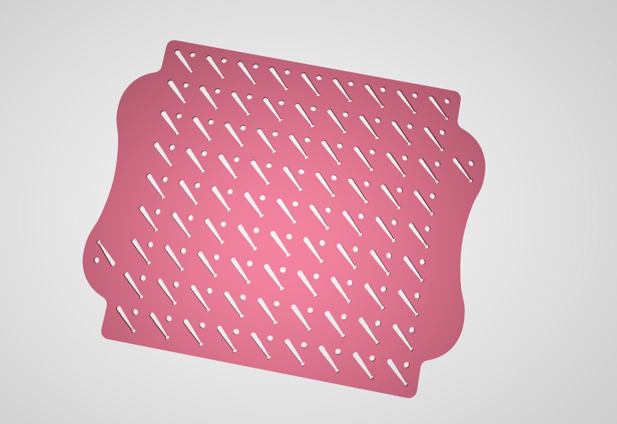 Sport Sprinkle Stencil STL File for 3D Printing- Baseball NFL Pattern ...