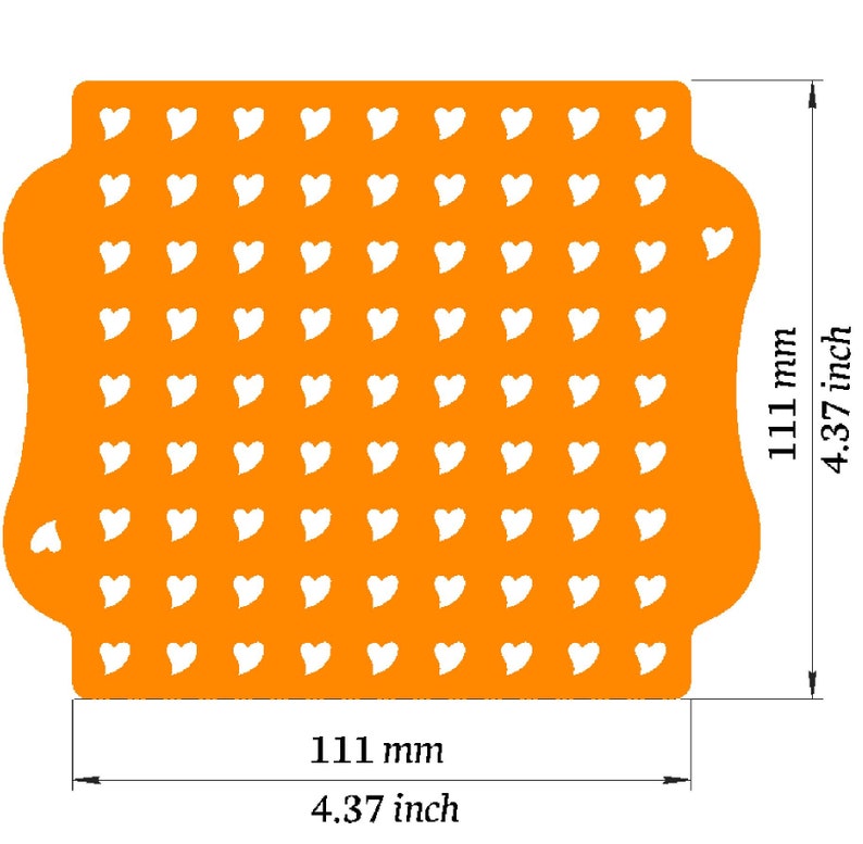 Heart Stencil - Sprinkle Stencil STL - Make Sprinkles on the Baking ...