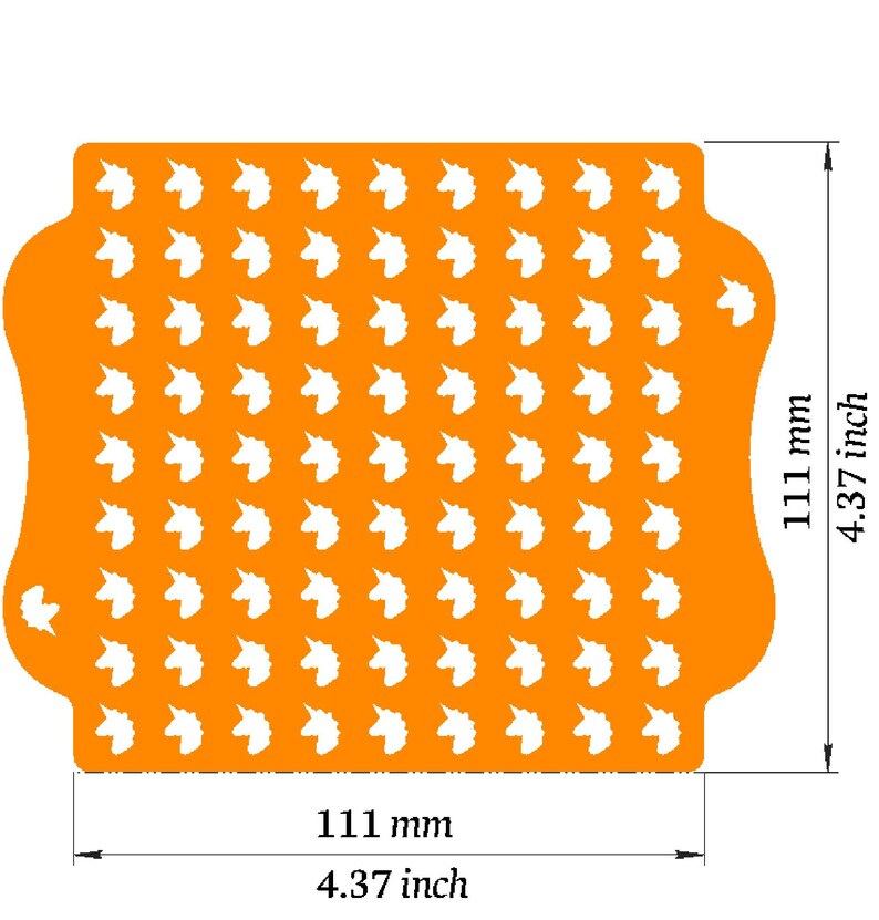 Unicorn Stencil Sprinkle Stencil STL Make Sprinkles on the Baking STL ...