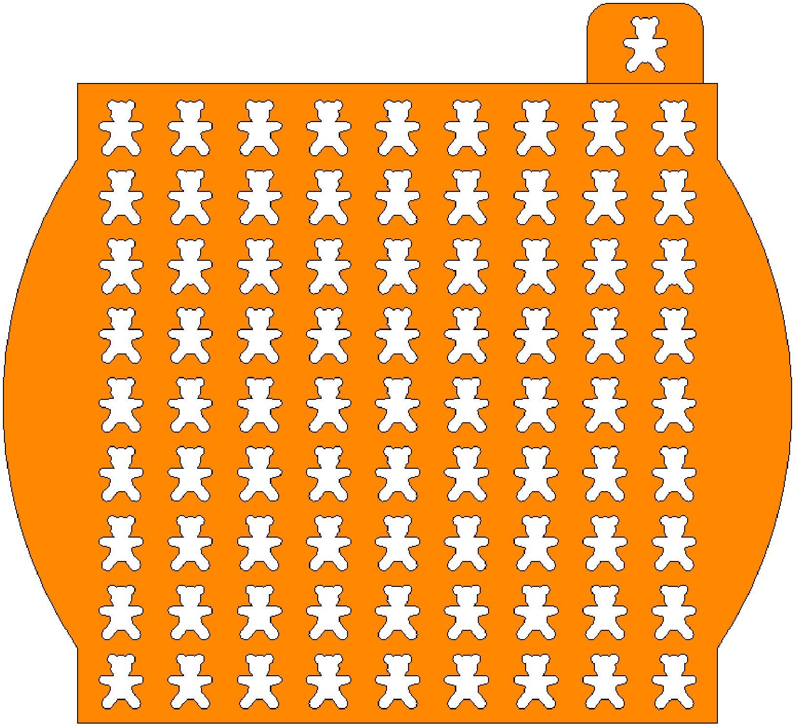 Teddy Bear Stencil Sprinkle Stencil STL Make Sprinkles on the Baking ...