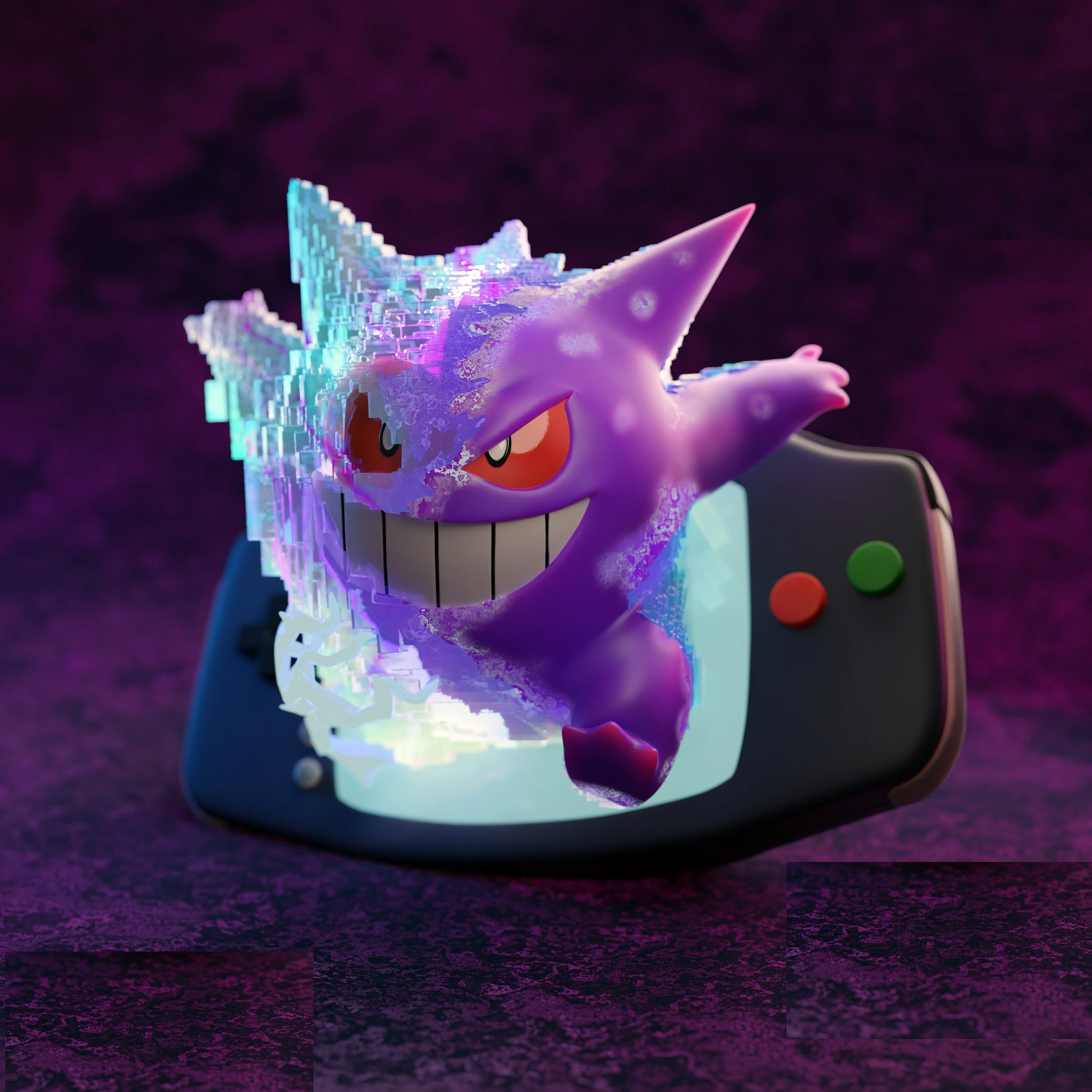 Gengar 3D STL File modelo Gengar Print Ready Ready 3D Model - Etsy México