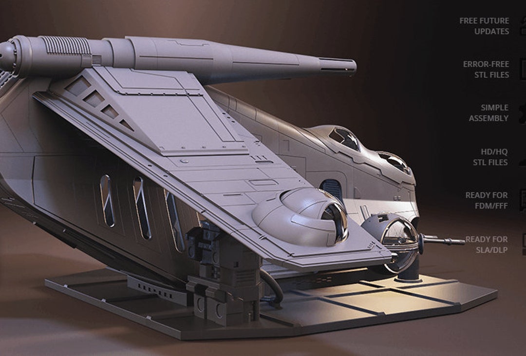 Laati Gunship 3D STL File Model Laati Gunship Print Ready - Etsy